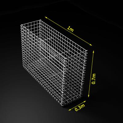 China 75x75mm Galvanised Stone Cage Welded Mesh Gabion Box for sale