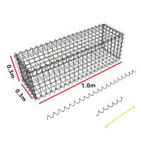 China Ecological Galvanized 1x0.3x0.3m Gabion Welded Wire Mesh for sale