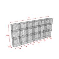 China 6x0.6x2.6m Warm Galvanized 10x10cm Welded Mesh Gabion for sale