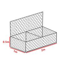 China 2x1x0.5m River Bank Double Twisted 3.0mm Hexagonal Gabion for sale