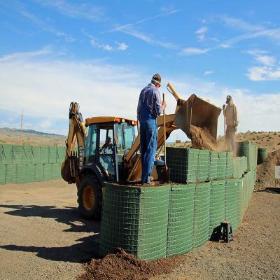 China 100x100mm Sand Wall Defensive Barrier Filled Military Box Gabion for sale
