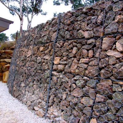 China 2.7mm Galvanized Retaining Wall Woven Gabion Baskets for sale