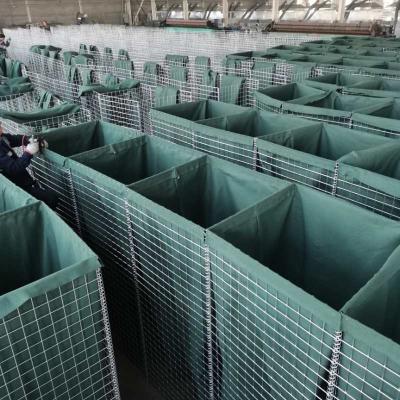 China 76.2X76.2mm Welded Galvanized Military Barrier Sand Gabion Box Wall for sale