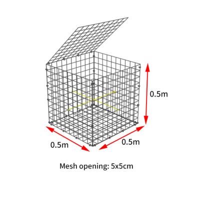China Decoration 4mm Galfan Welded Mesh Gabion Cage for sale