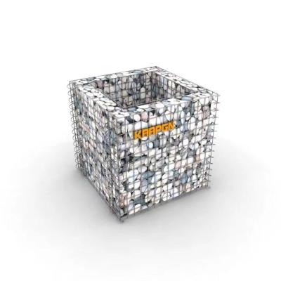 China Metal Square Hole 5mm Garden Planter Box Gabion Wire Baskets for sale
