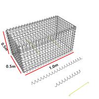 China Iso 4mm Galvanized Gabion Welded Wire Mesh 0.5x0.5x1.0m for sale