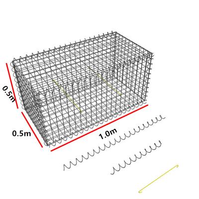 China Iso 4mm Galvanized Gabion Welded Wire Mesh 0.5x0.5x1.0m for sale