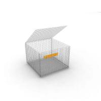 China 0.5x0.5 X 1.0m Galvanized Garden Gabion Steel Mesh Cage 3mm for sale