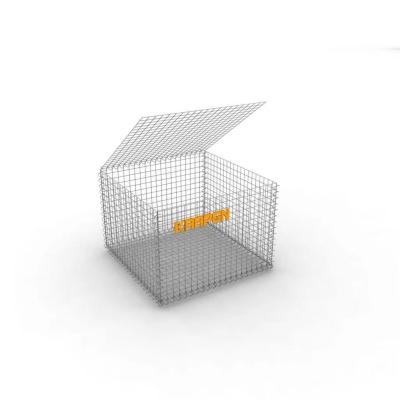 China 0.5x0.5 X 1.0m Galvanized Garden Gabion Steel Mesh Cage 3mm for sale