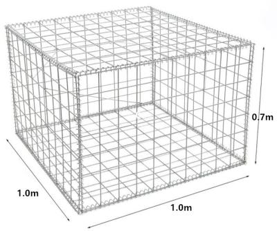 China 1.0x1.0x0.7m Hot Dipped Galvanized Anti Corrosion Welded Mesh Gabion 3mm for sale