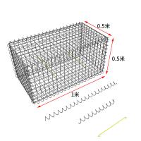 China Galfan 5mm Stone Fence 1.0x0.5x0.5m Welded Mesh Gabion for sale