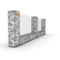 China 2x0.2x2m Galvanized 6mm Dia Welded Mesh Gabion Fence Wall for sale