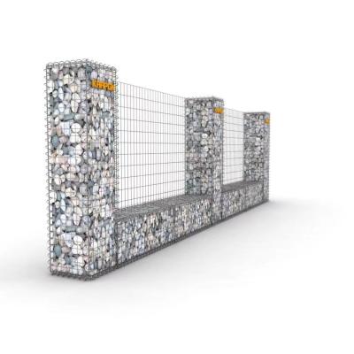 China 2x0.2x2m Galvanized 6mm Dia Welded Mesh Gabion Fence Wall for sale