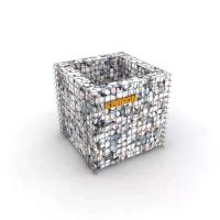 China 1x1x1m Low Carbon Iron Wire Retaining Wall Decorative Gabion Baskets for sale
