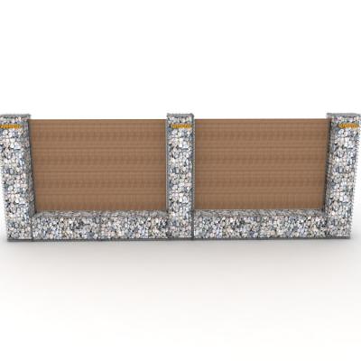 China Galvanized 50x100mm 4mm Garden Gabion Baskets for sale