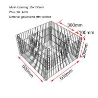 China 25x100mm Hole Flower Bed Welded Mesh Gabion 1.5m Height for sale