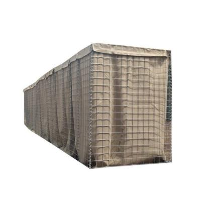 China Army Galfan Bastion Steel 75X75mm Hesco Sand Barrier Wall for sale