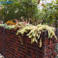 China Galvanized Welded 4mm Landscape Gabion Wall Square Hole Stone Cage And Rock for sale