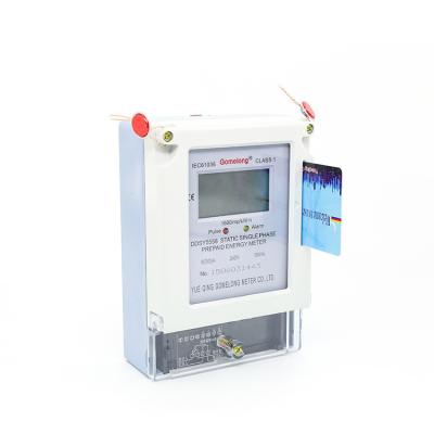 China Dds5558 Single Phase Prepayment Wireless Energy Meters With Ic Card for sale