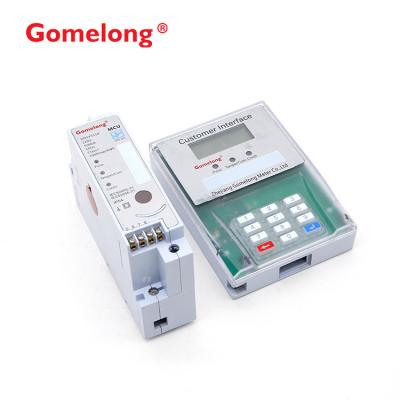 China New Design Machine Grade Single Phase Anti-theft STS Split-type Keypad Din Rail Electricity Meter Kwh for sale