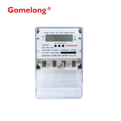 China Gomelong NEW Type Single Phase Smart Electricity Kwh  Energy Meter Price With Optical / RS485 / Customize various functions for sale