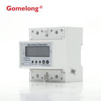 China Multi-Function 1P Single Phase Din Rail Volt Amp Watt Meter for sale