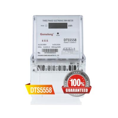 China Three Wire Analog Kwh Meter Electric 230V Gomelong DTS5558 Three Phase for sale