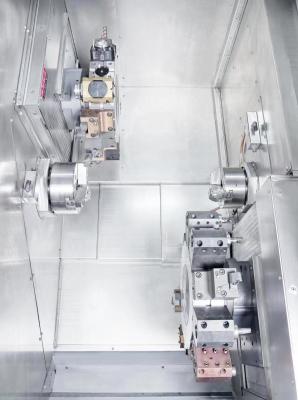 China Horizontal Inclined Bed Compact Cnc Lathe 4 Axis With 700W Coolant Pump Power for sale