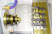 China Turning Center CNC Lathe Machine Fanuc Gang Tool Carrier 370W Coolant Pump Power for sale
