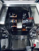 China High Precision Horizontal Dual Spindle Dual Turret Lathe 0-4000rpm Spindle Speed for sale