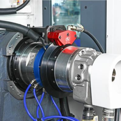 China GSK Multifunctional Dual Spindle Dual Turret Lathe 3 Axis 14KW Spindle Motor Power for sale