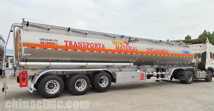 CIMC Tri Axle Aluminum Fuel Tanker Trailer for Sale in Costa Rica
