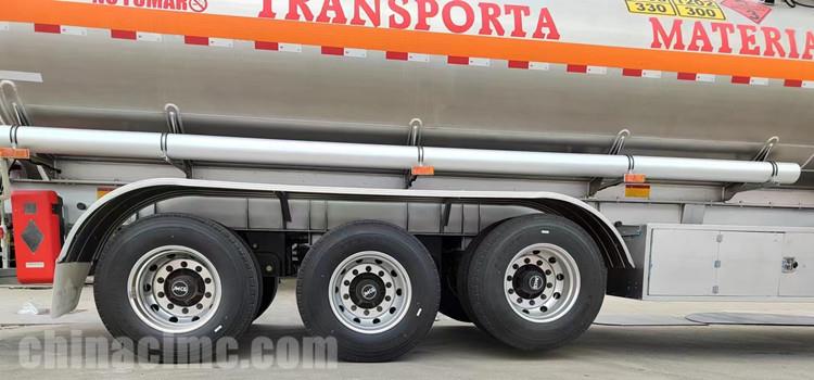 CIMC Tri Axle Aluminum Fuel Tanker Trailer for Sale in Costa Rica