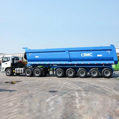 China CIMC 5 Axle Tractor Tipper Trailer for Sale Hydraulic Tipping In Africa for sale
