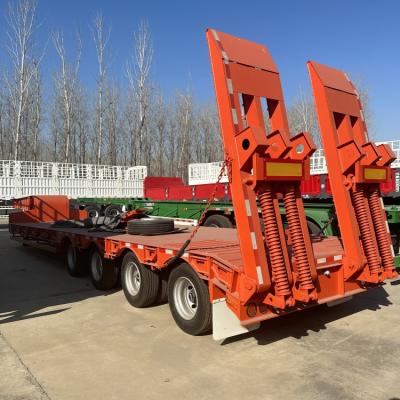 China CIMC 4 Axle 80 Tonne Semi Low Bed Trailer for Sale in Zimbabwe for sale