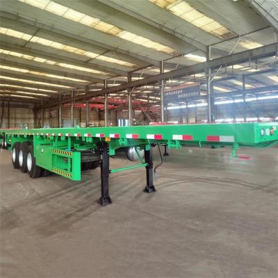 China 60/70/80 Ton Payload CIMC Trailers for Sale 3 Axle 40/45Ft Flatbed Semi Truck Trailer for sale