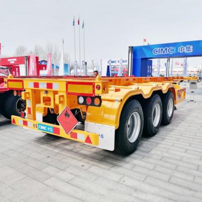 China CIMC Comtainer Chassis Trailer | 40/60/80T Loading Container Chassis 20/40ft Skeletal Semi Trailer for Sale for sale