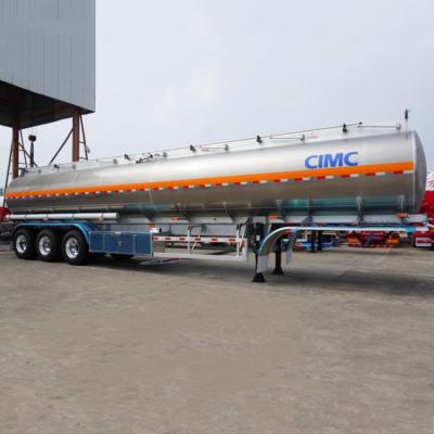 China CIMC 3/Tri Axle 45000L Aluminum Fuel Tankers Truck Trailers for Transport Oil for Sale Near Me for sale