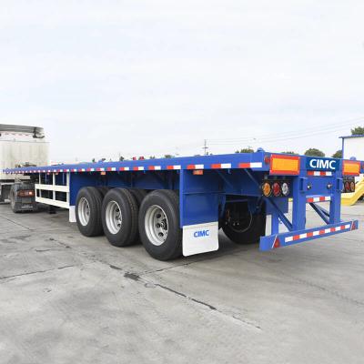 China Container Transport  3 Axle 80T Airbag 53ft Flatbed Trailer for sale
