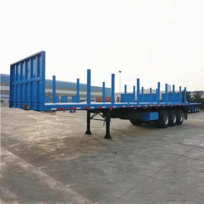 China Wood Lumber Log Transportation 45ft BPW Flatbed Semi Trailer for sale