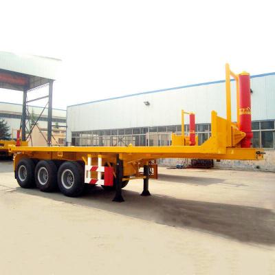 China Air Suspension Container Carrier Dump 20 Foot Flatbed Trailer for sale