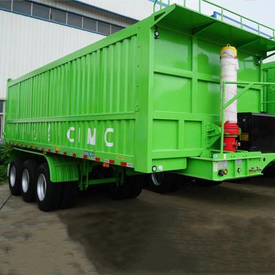 China Sand Gravel 3 Axle 60Ton 9000MM Box Trailer Tipper for sale