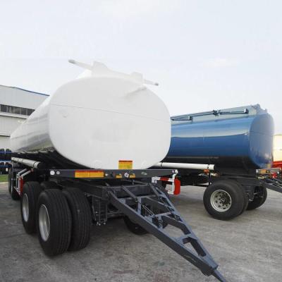 China Fuel Dolly Petrol 3 Axles Drawbar 20CBM Fuel Tanker Trailer for sale