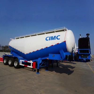 China Cylindrical Dry Bulk Steel 45m3 Dry Bulk Trailer for sale