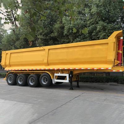China Bogie Suspension Inclined 4 Axle 33CBM 60T Tipper Semi Trailer for sale