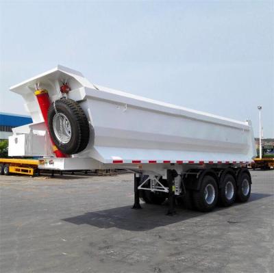 China Bulkhead End Dump Detachable FUWA Grain Tipper Trailer for sale