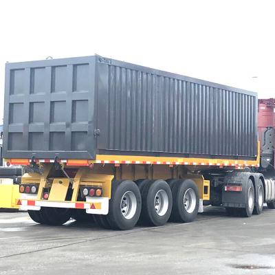 China Container Hydraulic Cylinder 40FT Tri Axle Semi Tipper for sale