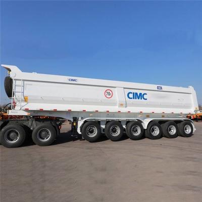 China Mahler Type 6 Axle Rear End Dump CIMC Bulk Tipping Trailer for sale
