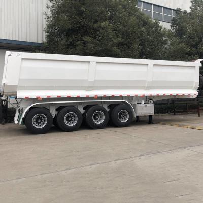China Rocks Transport HYVA Cylinder Hydraulic 80T 4 Axle Tipper for sale