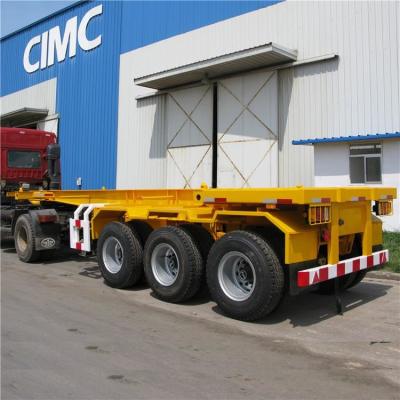 China Impact Resistance Tri Axle BPW  20FT CIMC Container Trailer Chassis for sale